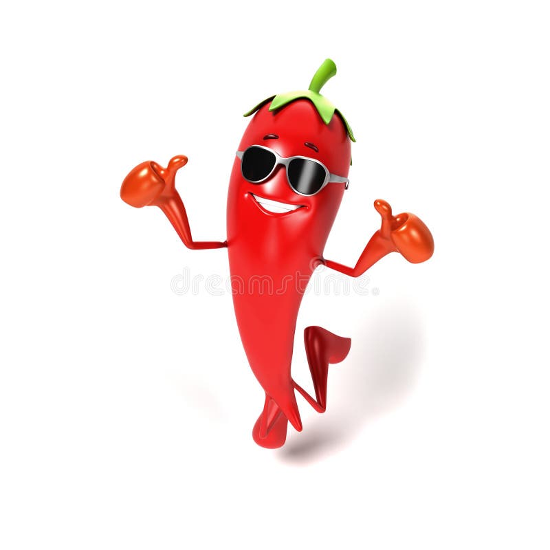 Running chili pepper stock illustration. Illustration of pepper - 26158963
