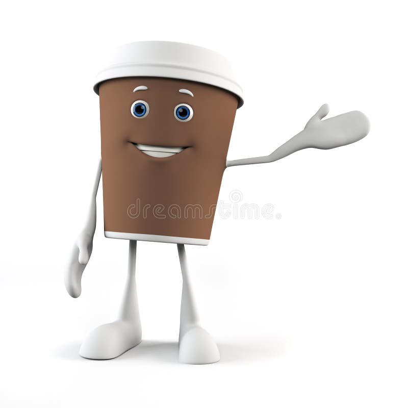 Food Character - Coffee Cup Stock Illustration - Illustration of ...