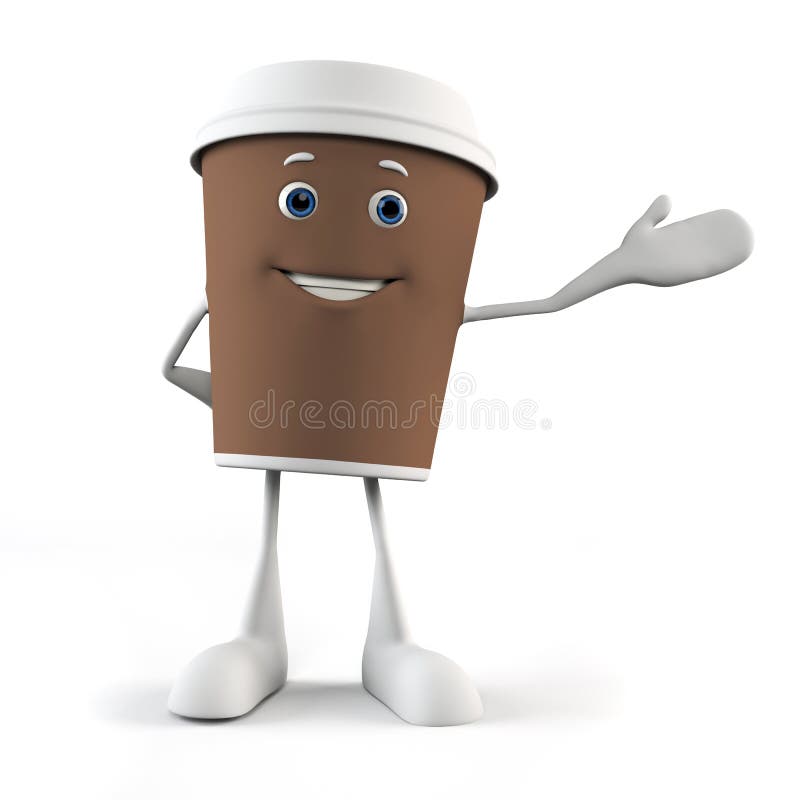Food Character - Coffee Cup Stock Illustration - Illustration of ...