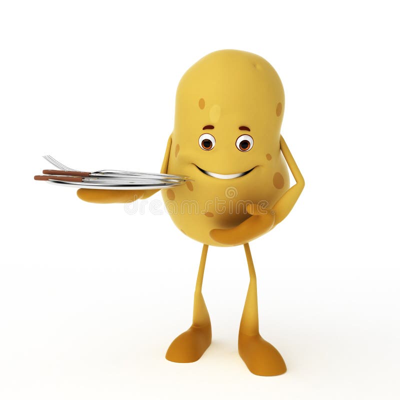 Food character - potato stock illustration. Illustration of colorful ...