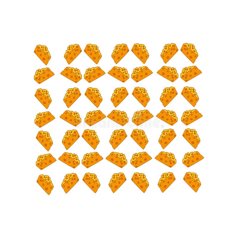 Food Cheese Pattern Set Free Vector Illustration Stock Illustration ...