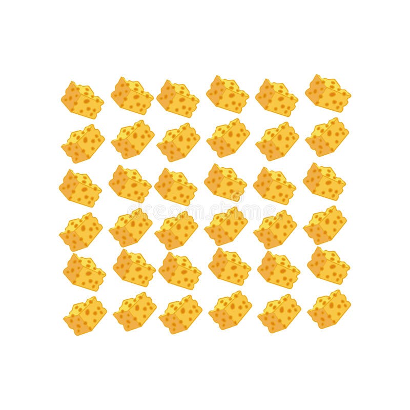 Food Cheese Pattern Set Free Vector Illustration Stock Illustration ...