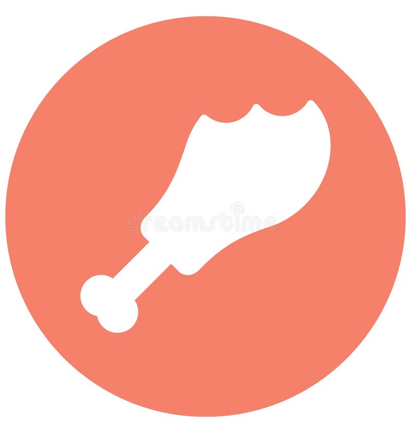 Chicken Piece Isolated Vector Icon that Can Be Easily Modified or ...