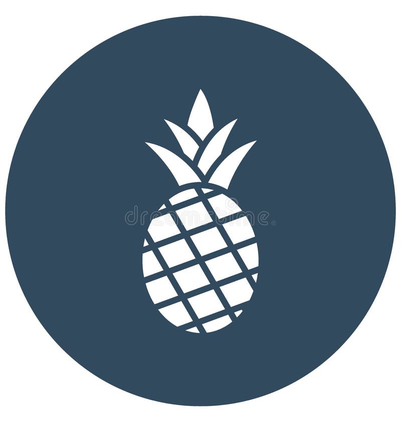 Ananas Isolated Vector Icon Which Can Easily Modify or Edit Stock ...
