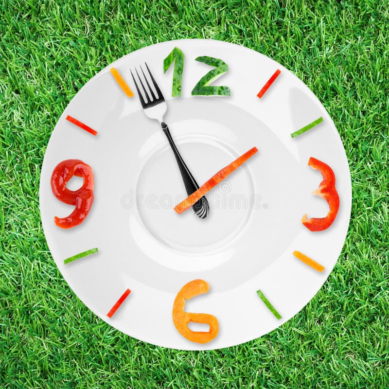 Food clock stock photo. Image of edible, natural, meal - 59139346