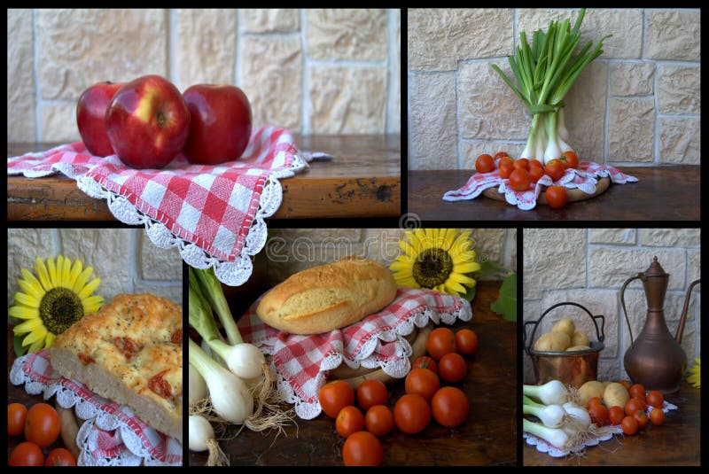 Food collage stock image. Image of ingredients, collage - 16364611