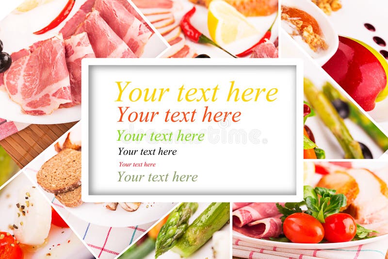 Food collage stock photo. Image of pink, dinner, close - 43490066