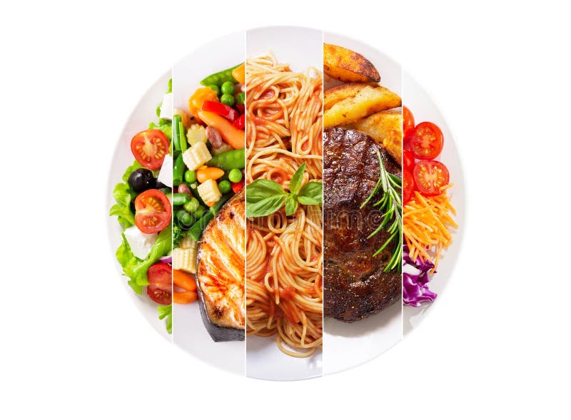 Food Collage of Various Fresh Meat, Chicken and Fish Stock Photo ...