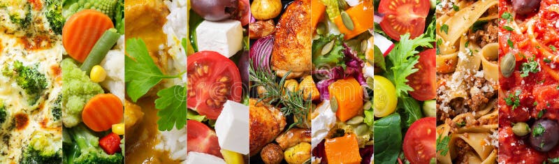 Food Collage of Various Fresh Meat, Chicken and Fish Stock Photo ...