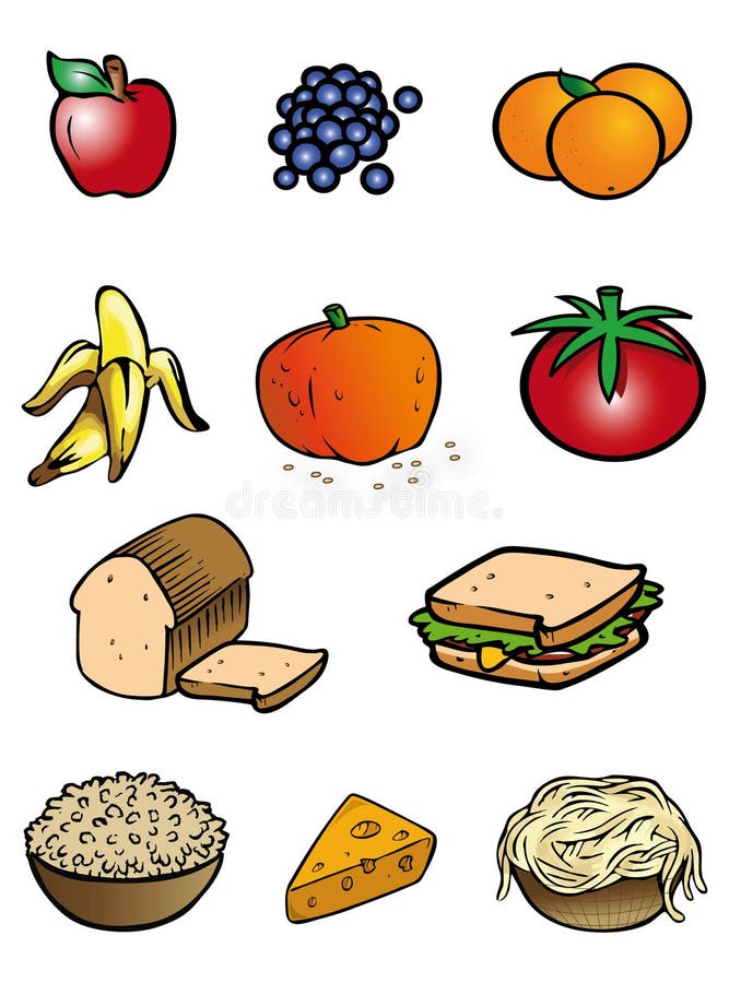 Food collection stock vector. Illustration of food, healthy - 12956082