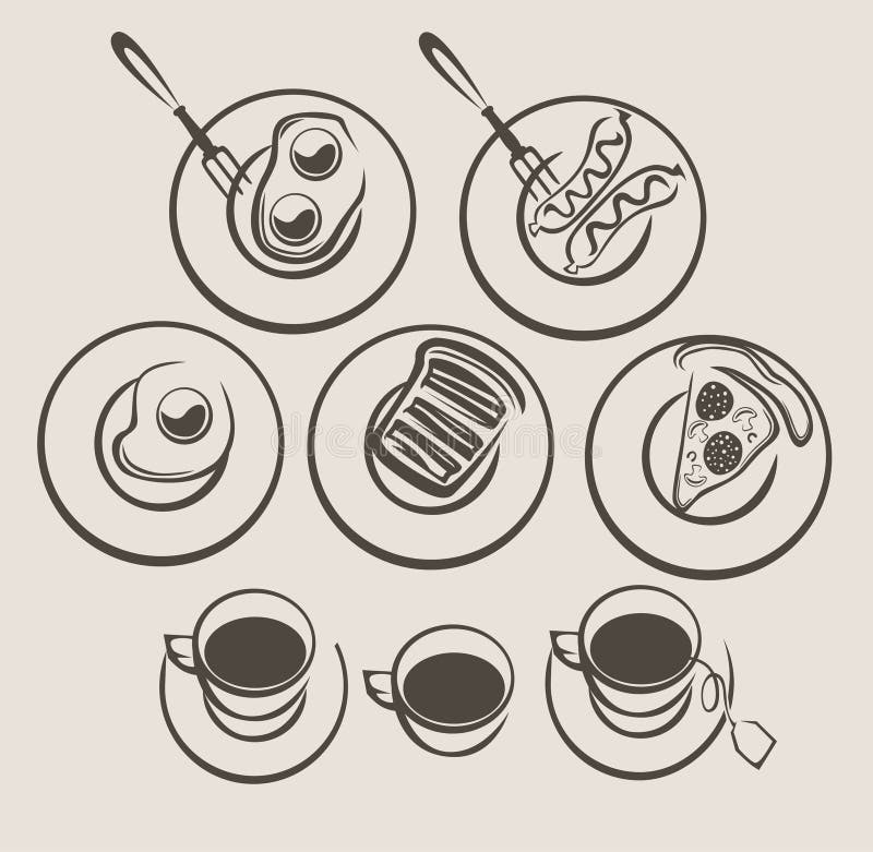 Food collection stock vector. Illustration of breakfast - 20898187