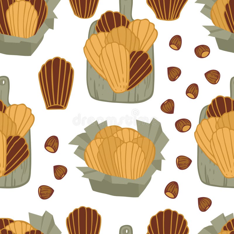 Madeleines stock vector. Illustration of french, plate - 83633506