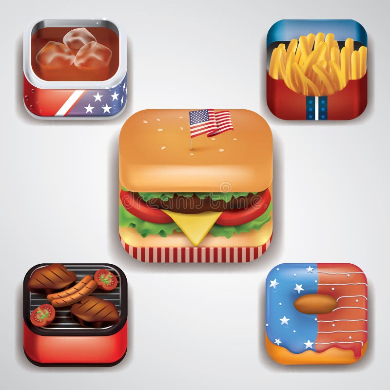 Food Collection. Vector Illustration Decorative Design Stock ...