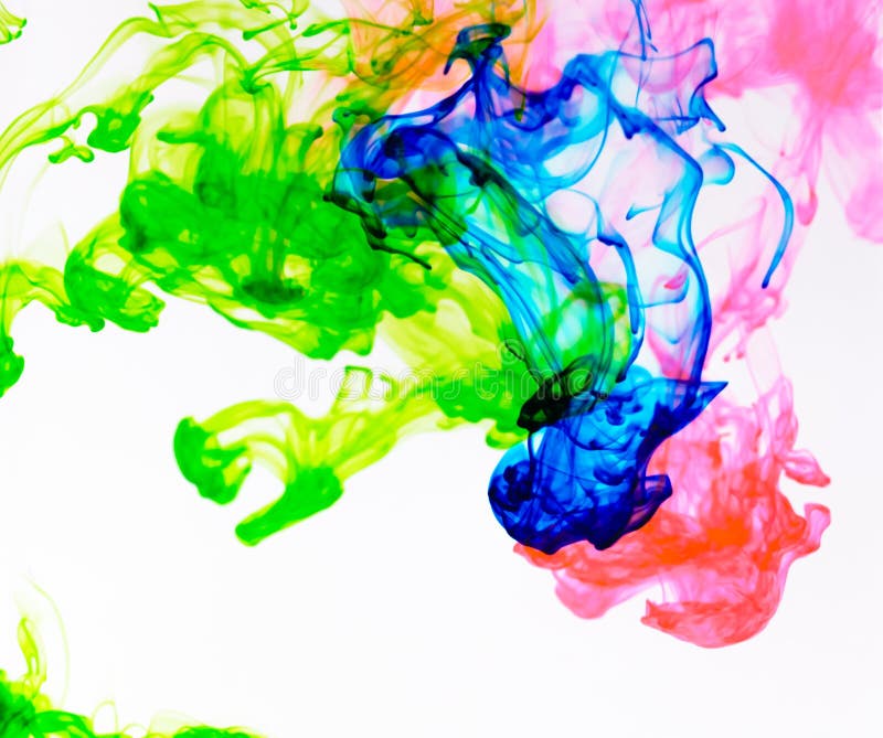 Food Color Drop and Dissolve in Water. Stock Photo - Image of drink ...