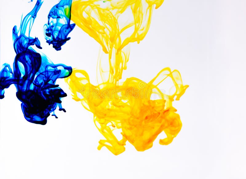 Food Color Drop and Dissolve in Water. Stock Photo - Image of food ...