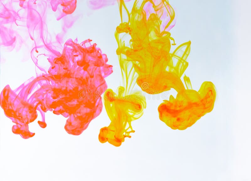Food Color Drop and Dissolve in Water Stock Image - Image of chemical ...