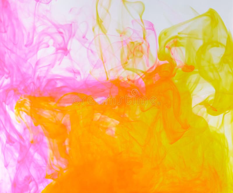 Food Color Drop and Dissolve in Water Stock Image - Image of detail ...