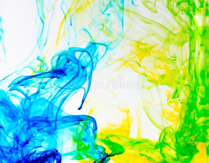 Food Color Drop and Dissolve in Water Stock Image - Image of background ...
