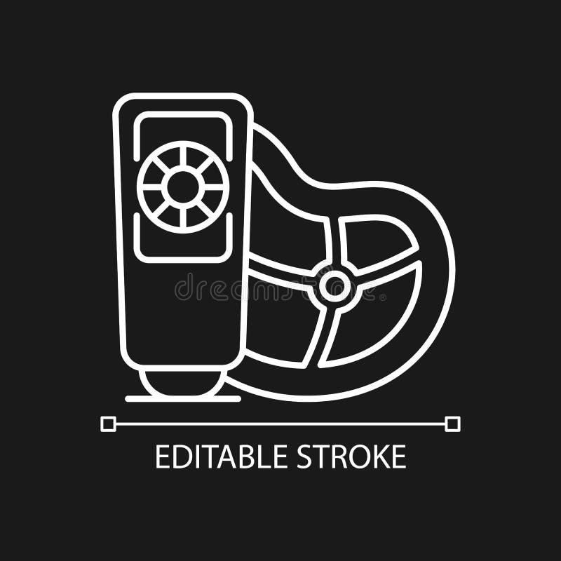 Food Colour Analysis White Linear Icon for Dark Theme Stock Vector ...