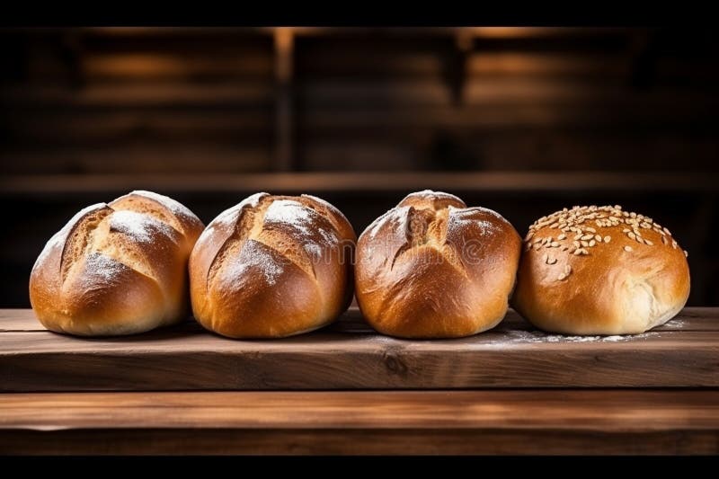 Various Bread Assorted Bakery Background with Copy Space Stock ...