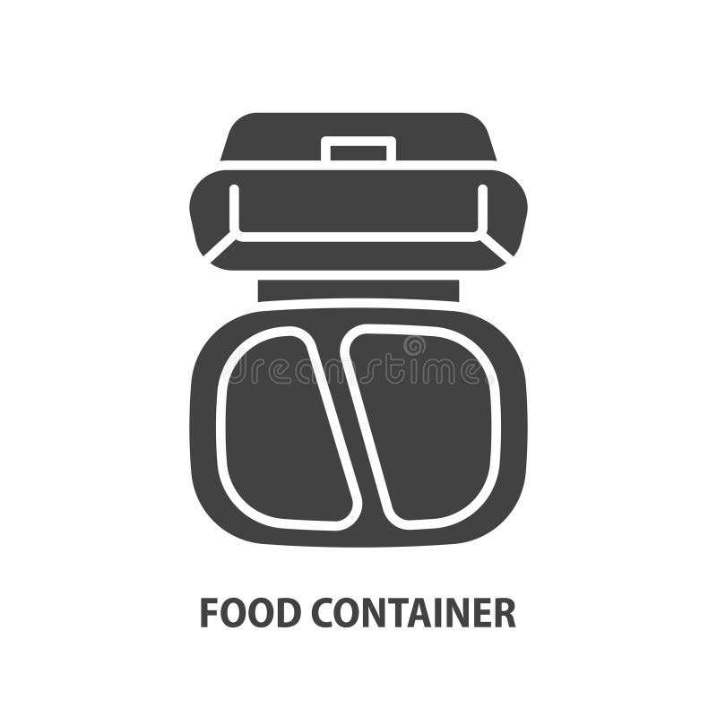Food Container Glyph Icon. Take Away Vector Sign Stock Vector ...