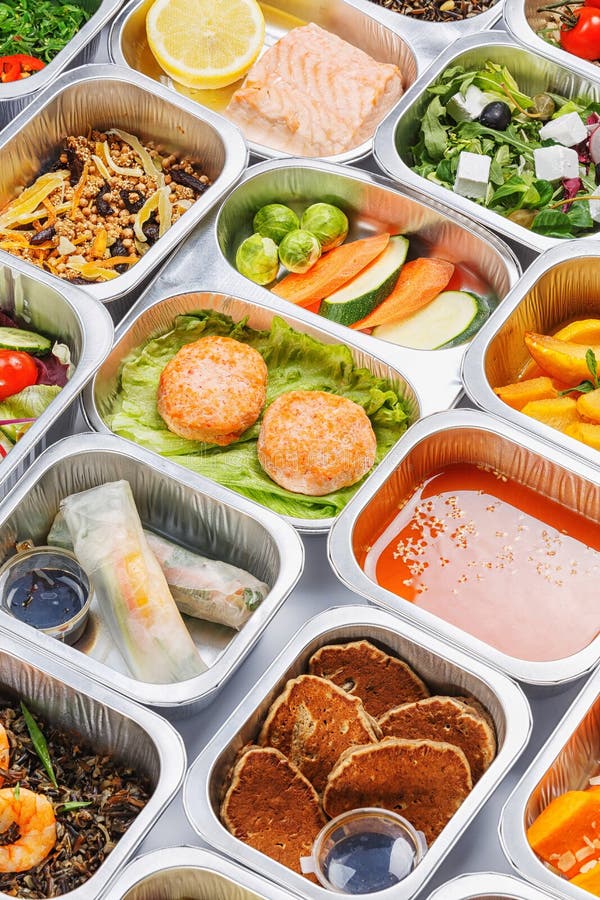 Food in the containers stock photo. Image of dinner, ingredient - 67669348