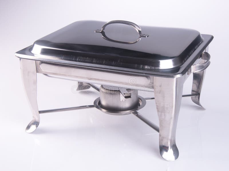 Food Containers or Stainless Steel Food Warmer on Background. Stock ...