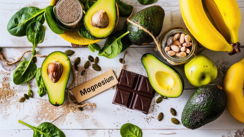 Food Contains Magnesium on the Table. Selective Focus Stock Photo ...