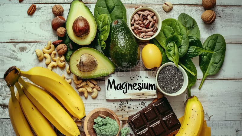 Food Contains Magnesium on the Table. Selective Focus Stock Photo ...