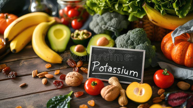 Food Contains Potassium on the Table. Selective Focus Stock Photo ...