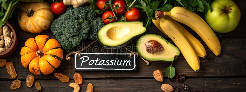 Food Contains Potassium on the Table. Selective Focus Stock Image ...