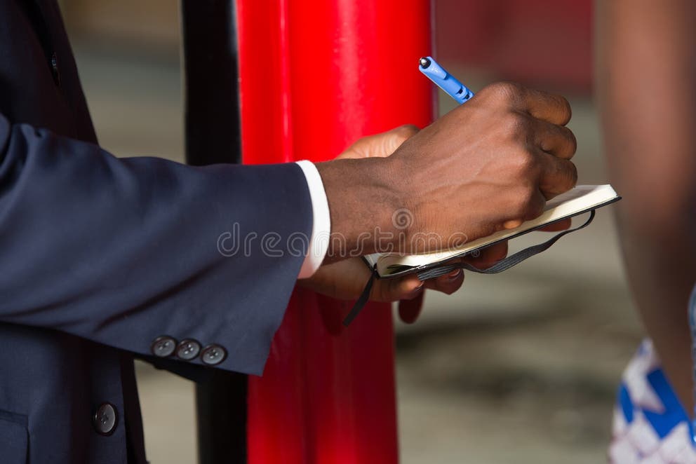 Food Controller with a Notepad Stock Photo - Image of male, people ...