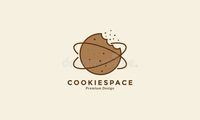 Food Cookie Space Logo Design Vector Icon Symbol Illustration Stock ...