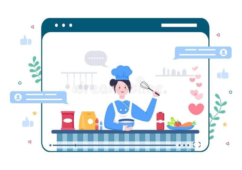 Food Cooking Blogger Background Create Content Creator about Making ...