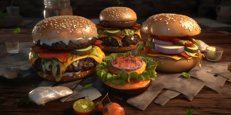 Food Cooking Recipe Chef Delicious Hyper-realistic Textur Three ...