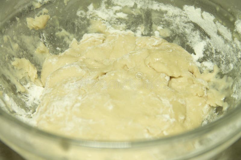 The Texture of Bread Dough in Close-up Stock Photo - Image of white ...