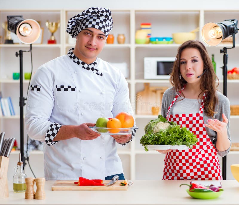 Food Cooking Tv Show in the Studio Stock Photo - Image of celebrity ...