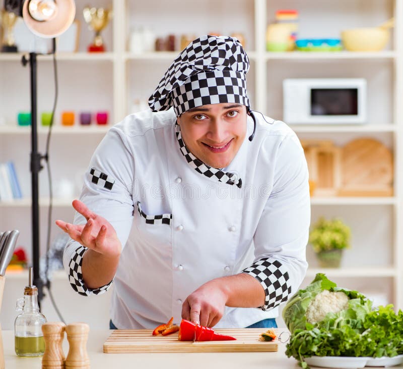 Food Cooking Tv Show in the Studio Stock Photo - Image of broadcasting ...