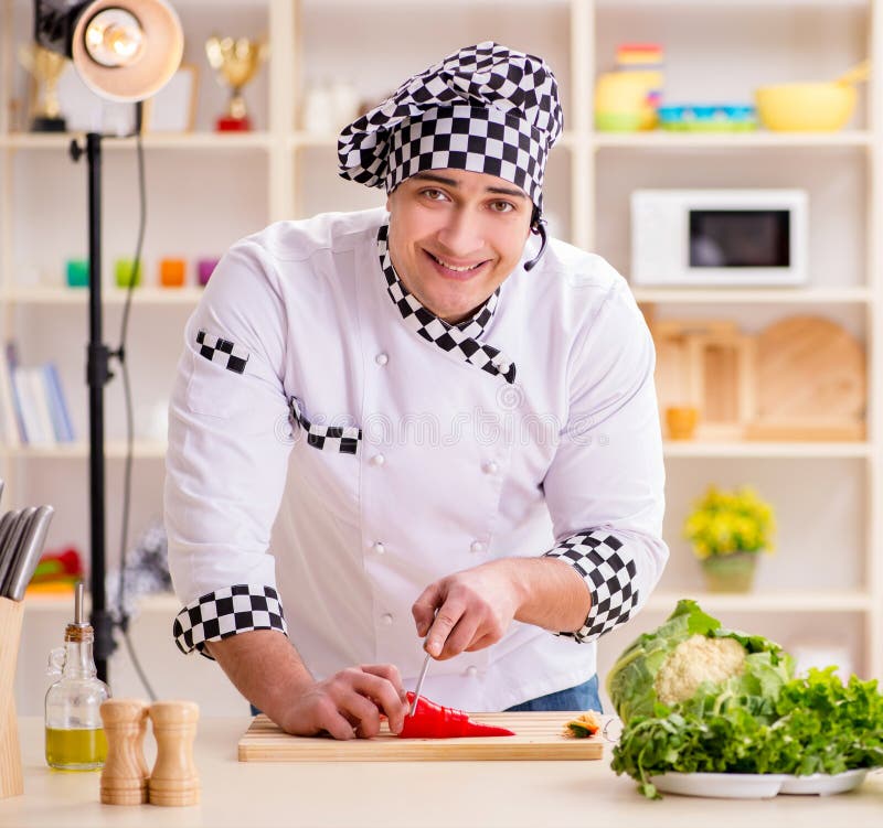 Food Cooking Tv Show in the Studio Stock Photo - Image of fruits ...