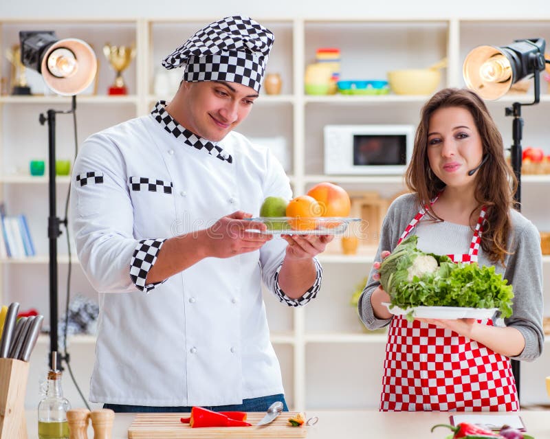Food Cooking Tv Show in the Studio Stock Photo - Image of dinner ...