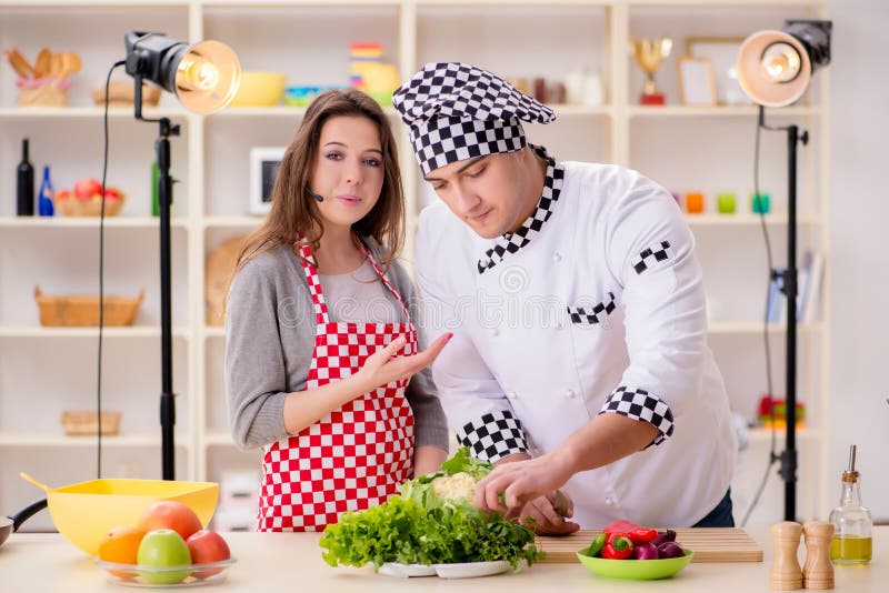 The Food Cooking Tv Show in the Studio Stock Image - Image of filming ...