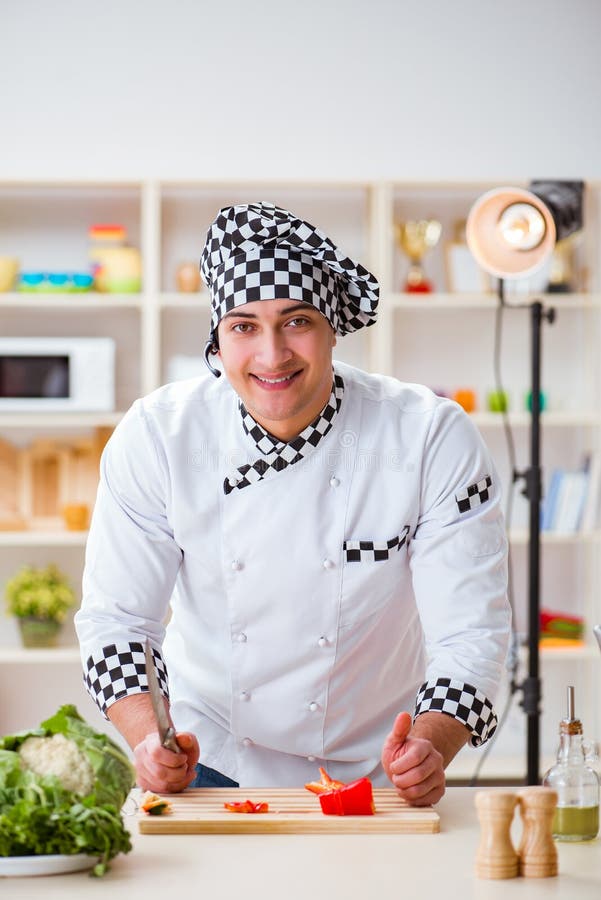 The Food Cooking Tv Show in the Studio Stock Image - Image of food ...