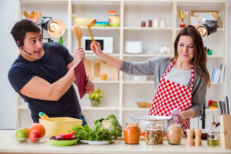 The Food Cooking Tv Show in the Studio Stock Image - Image of lunch ...