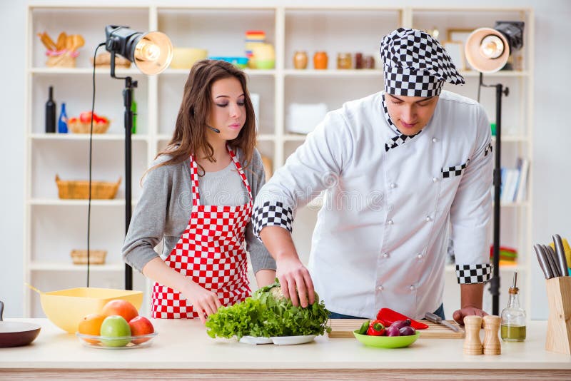 The Food Cooking Tv Show in the Studio Stock Photo - Image of lunch ...