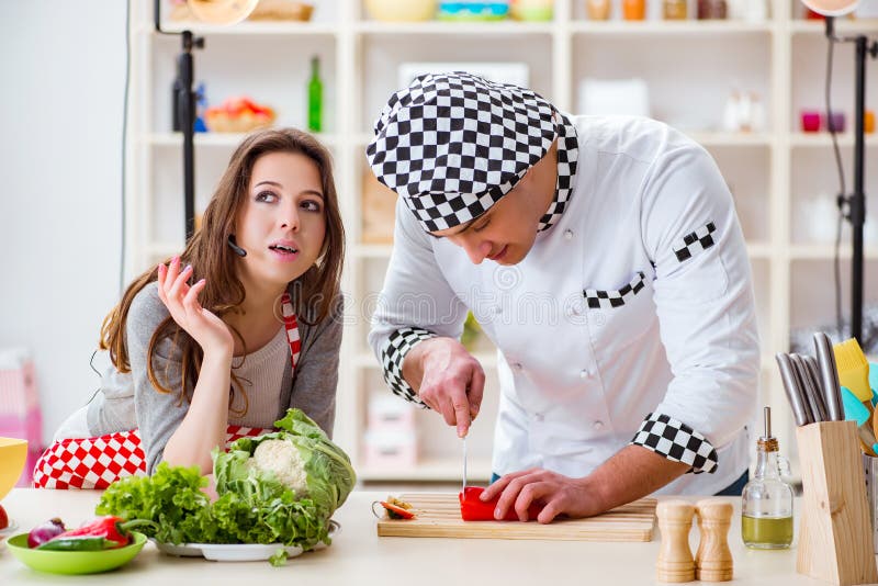 The Food Cooking Tv Show in the Studio Stock Image - Image of home ...