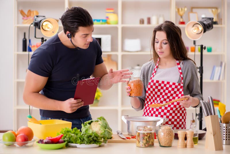 The Food Cooking Tv Show in the Studio Stock Photo - Image of lunch ...