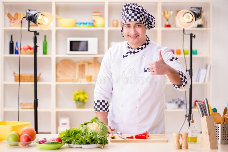 The food cooking tv show in the studio - Stock Image - Everypixel