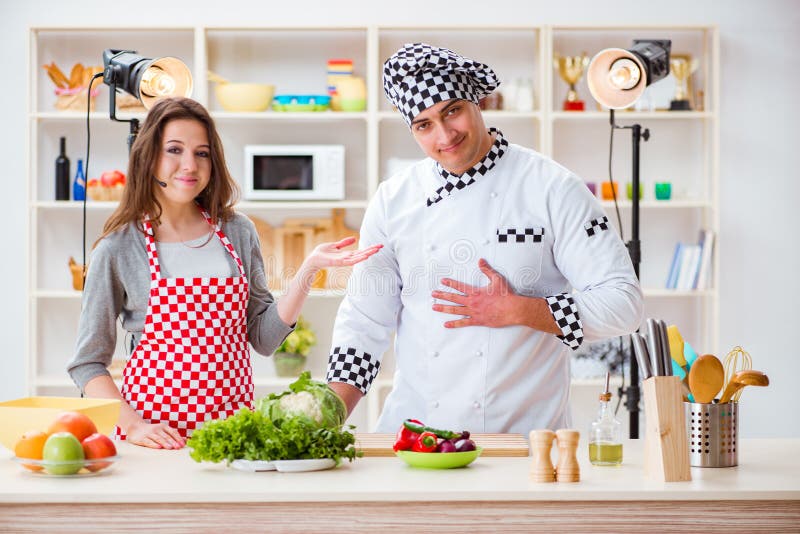 The Food Cooking Tv Show in the Studio Stock Photo - Image of lunch ...