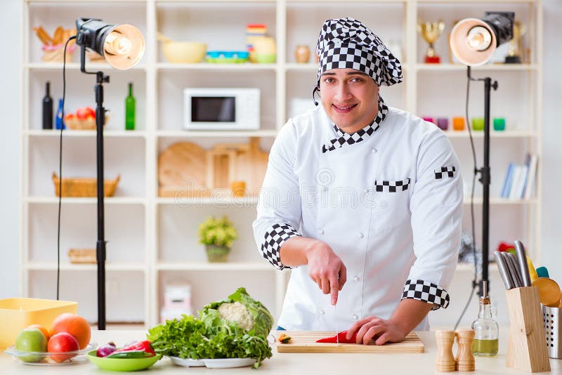 The Food Cooking Tv Show in the Studio Stock Photo - Image of cooking ...