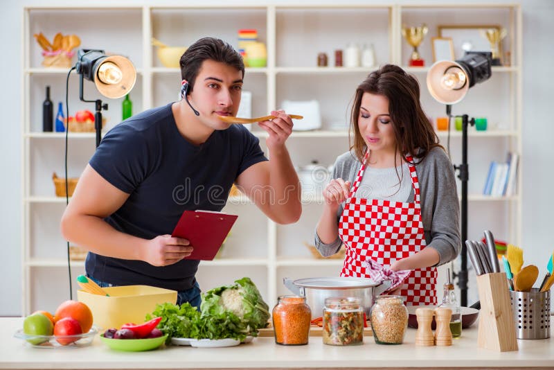 The Food Cooking Tv Show in the Studio Stock Photo - Image of celebrity ...